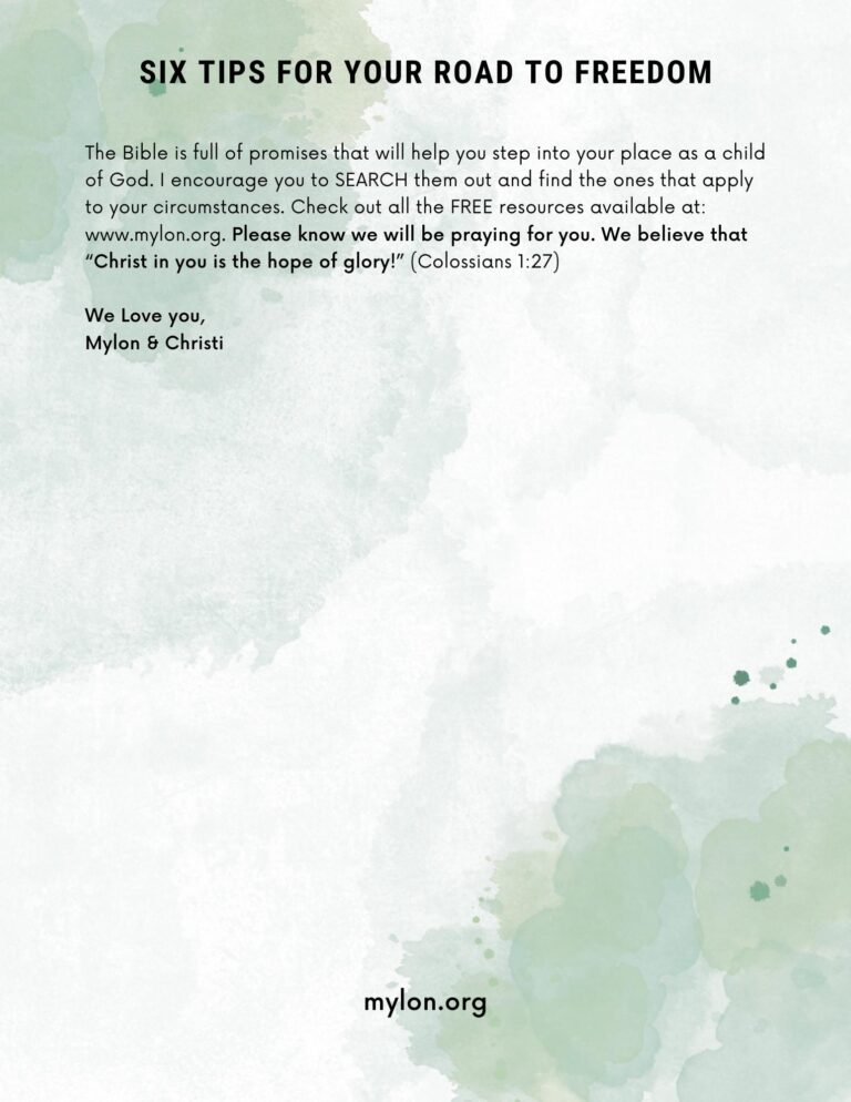 Six Tips for Your Road to Freedom - Honoring the Legacy of Mylon Le Fevre